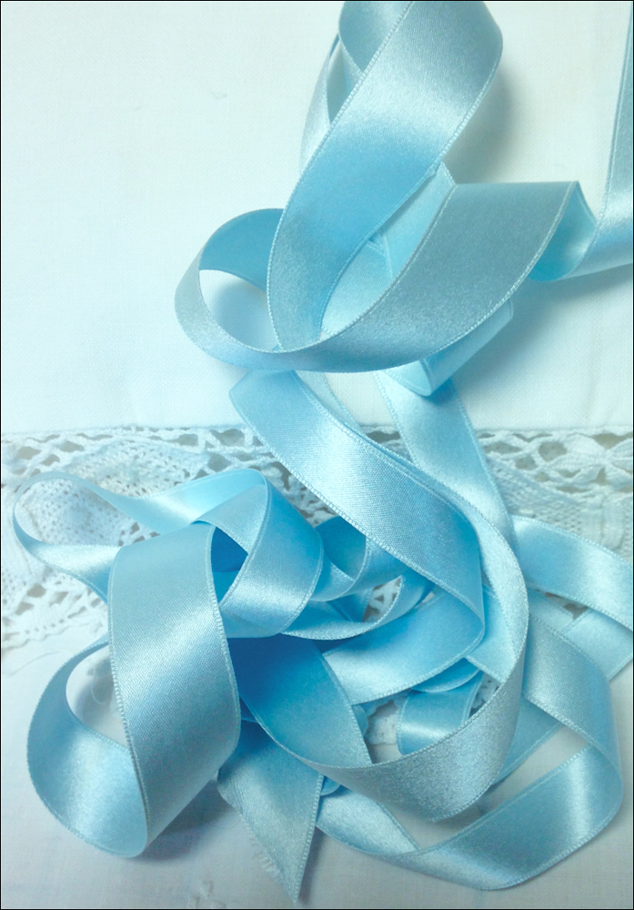 Simply Wonderful Things #139 Blue Silk Satin Ribbon - various widths