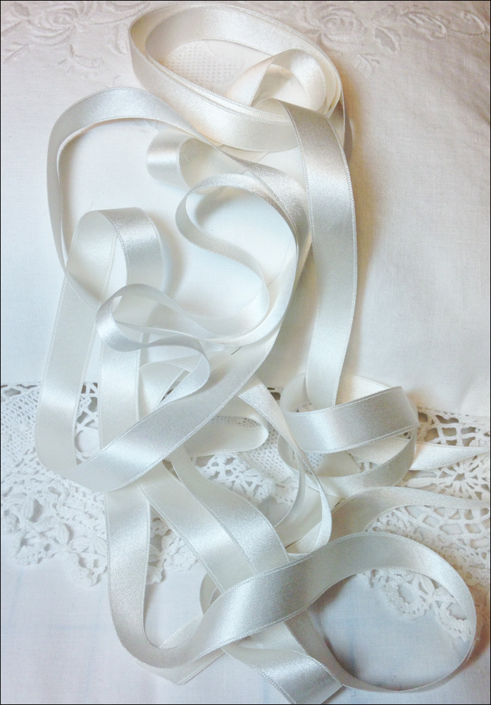 Simply Wonderful Things #1 White Silk Satin Ribbon - various widths